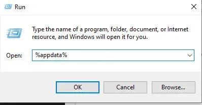 AppData 폴더 경로' lazy'='' title='Discord 오류 3002 수정 방법: 마이크가 입력을 감지하지 못함