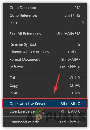 Abrindo com servidor Live' title='O que é Javascript:void(0) e como usá-lo?