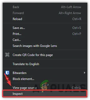 Clicando em Inspecionar' title='O que é Javascript:void(0) e como usá-lo?